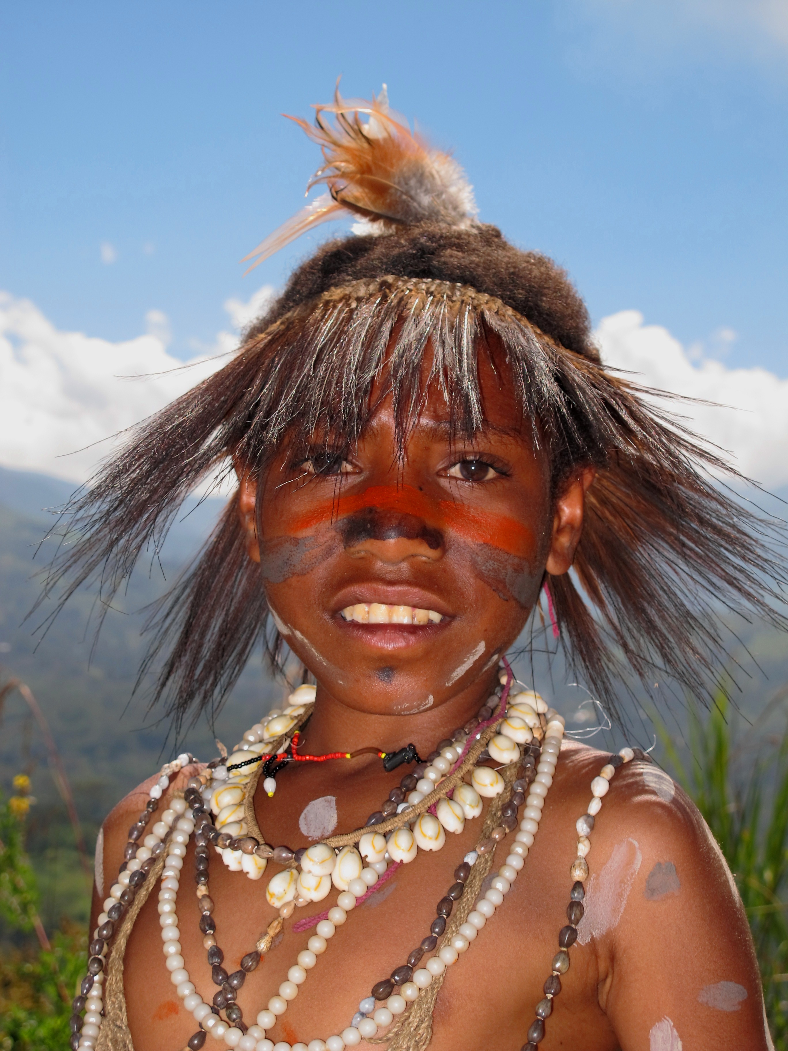 Village Asaro : Portraits : Enfants : Goroka : Papouasie Nouvelle ...