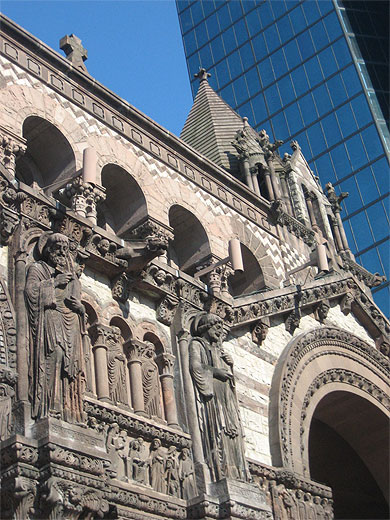 Trinity Church & Hancock Tower : Eglise : Trinity Church : Boston ...