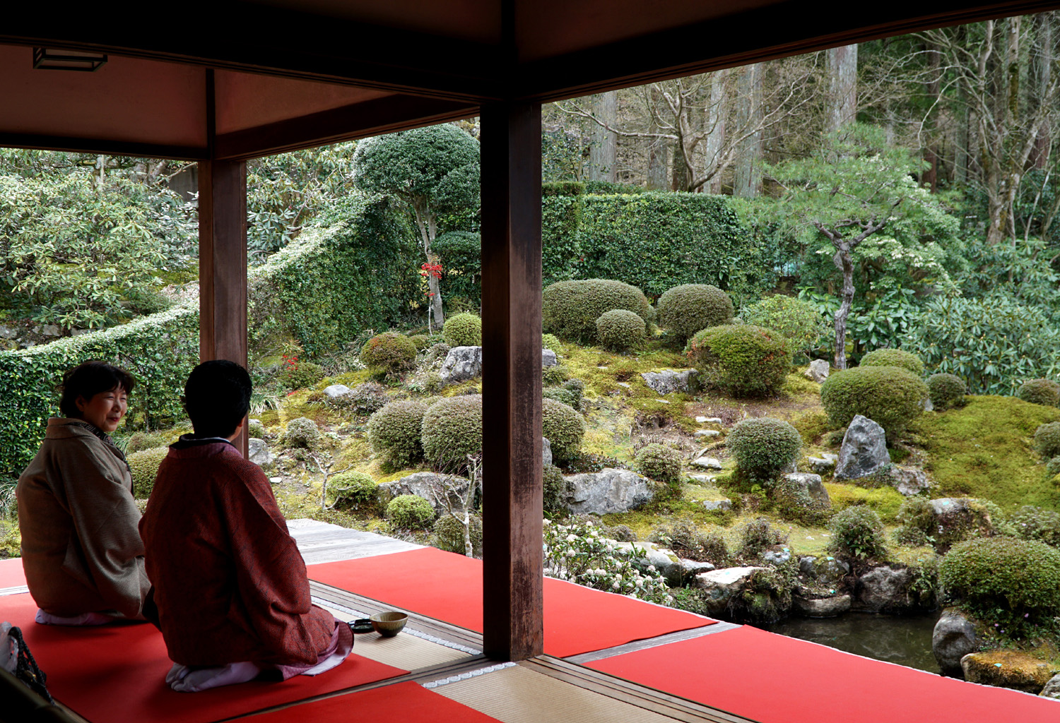 Cérémonie du thé : Temples : Temple Sanzen-in : Kyoto : Honshû : Japon ...