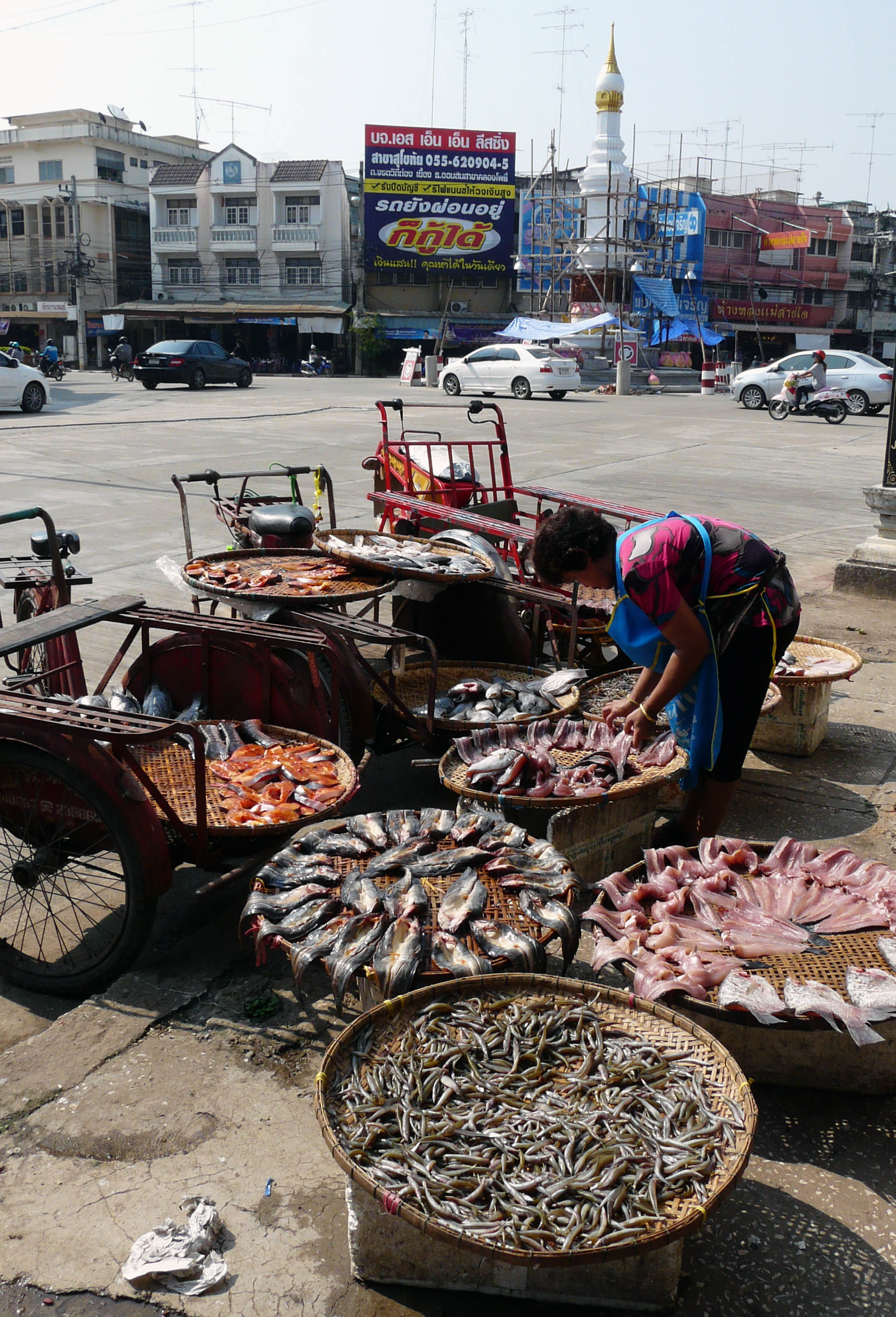 Marchande de poissons : Marchés : Sukhothai : Plaine centrale ...