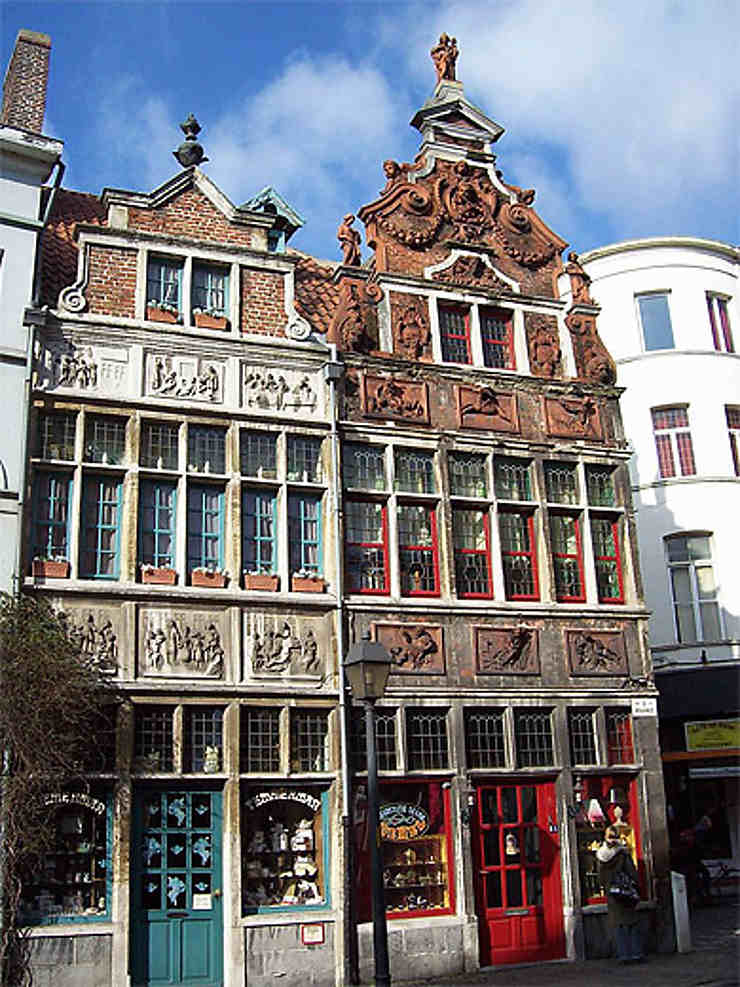 Maisons baroques : Kraanlei (quai de la grue) : Gand (Gent) : Flandre ...
