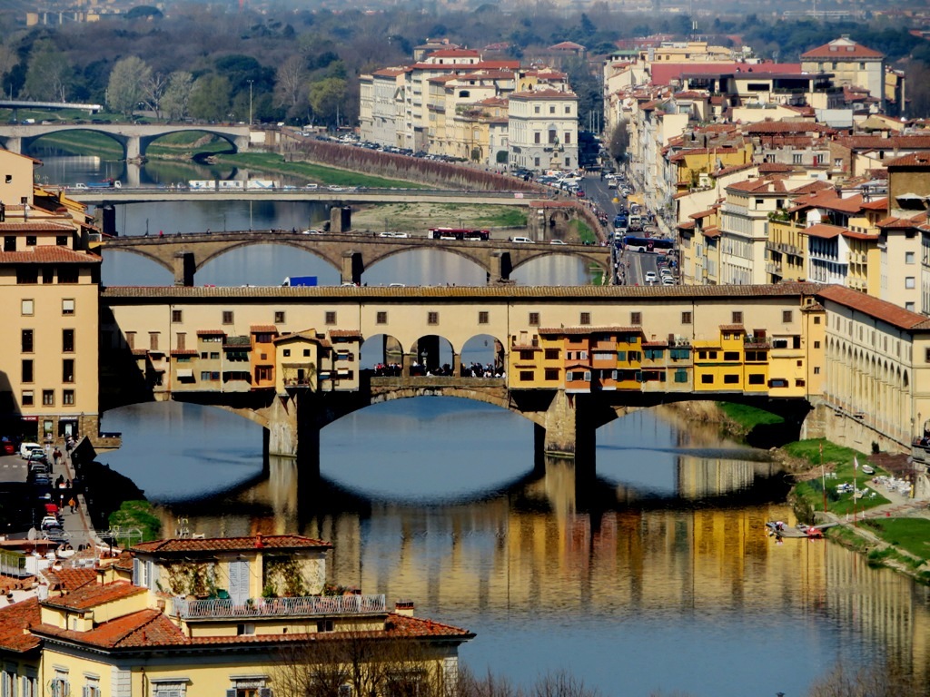 Le Pont Vecchio (vue générale) : Ponts : Ponte Vecchio : Centre ...