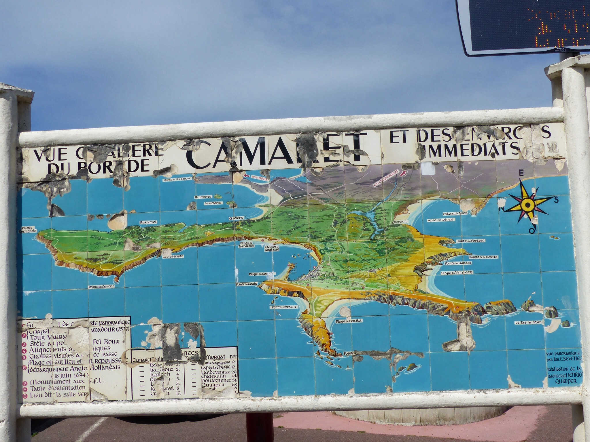 Carte de faïence : Panneaux : Camaret-sur-Mer (Kameled) : Presqu'île de ...