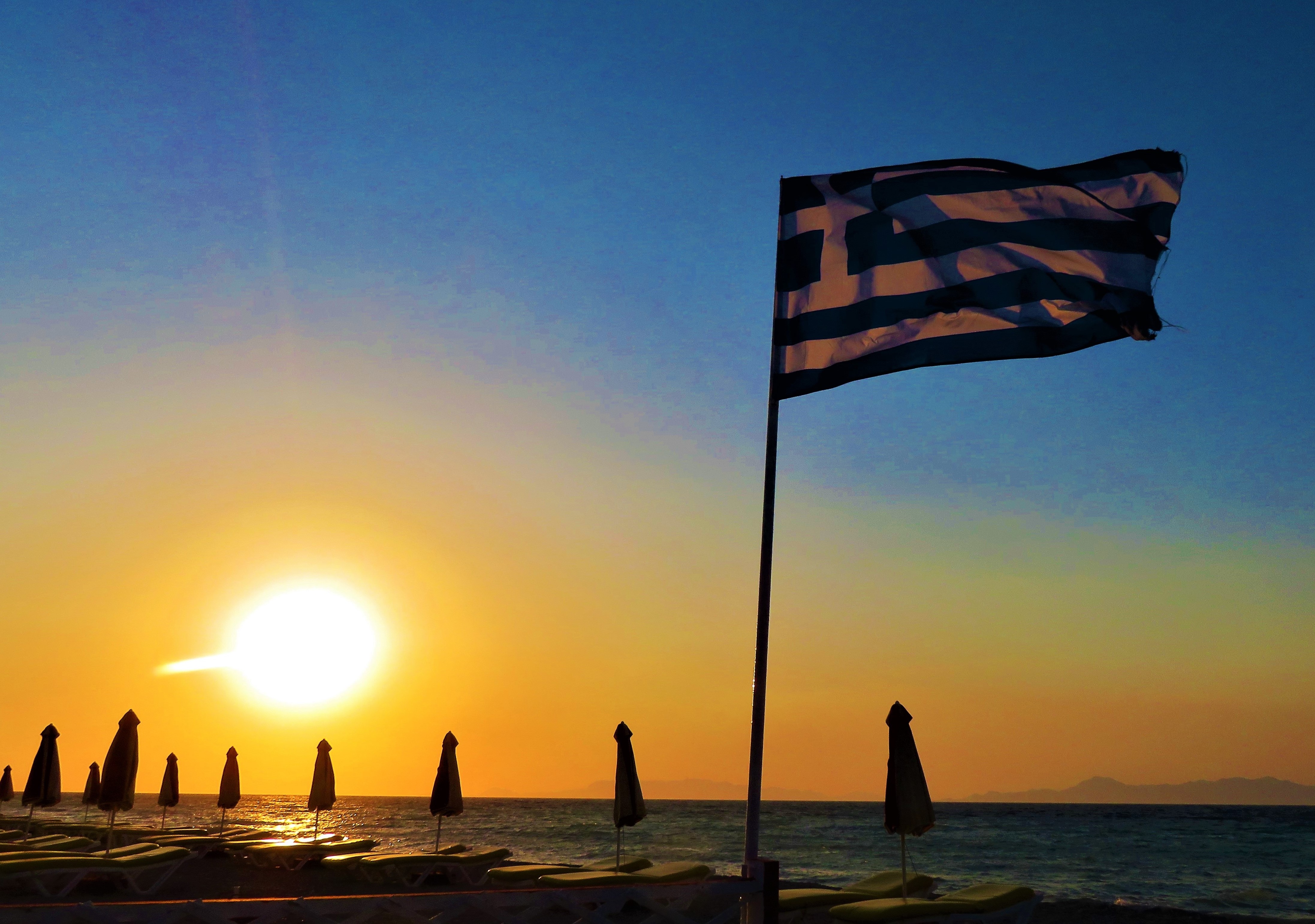 Plage Lalyssos (soirée) : Plages : Mer : Coucher de soleil : Rhodes ...