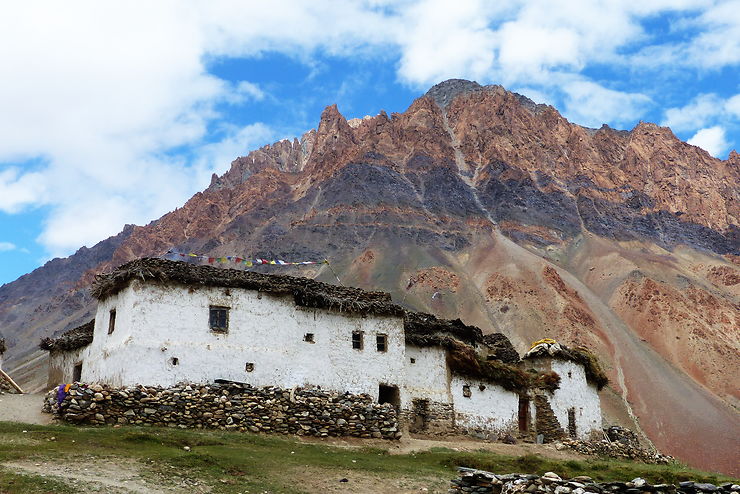 Paysage au Village de Sking : Zanskar : Jammu-et-Cachemire : Inde ...