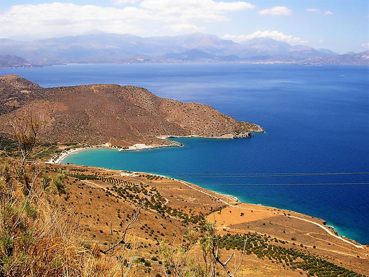 Plage de Tholos : Mer : Agios Nikolaos : Région du Lassithi : Crète ...